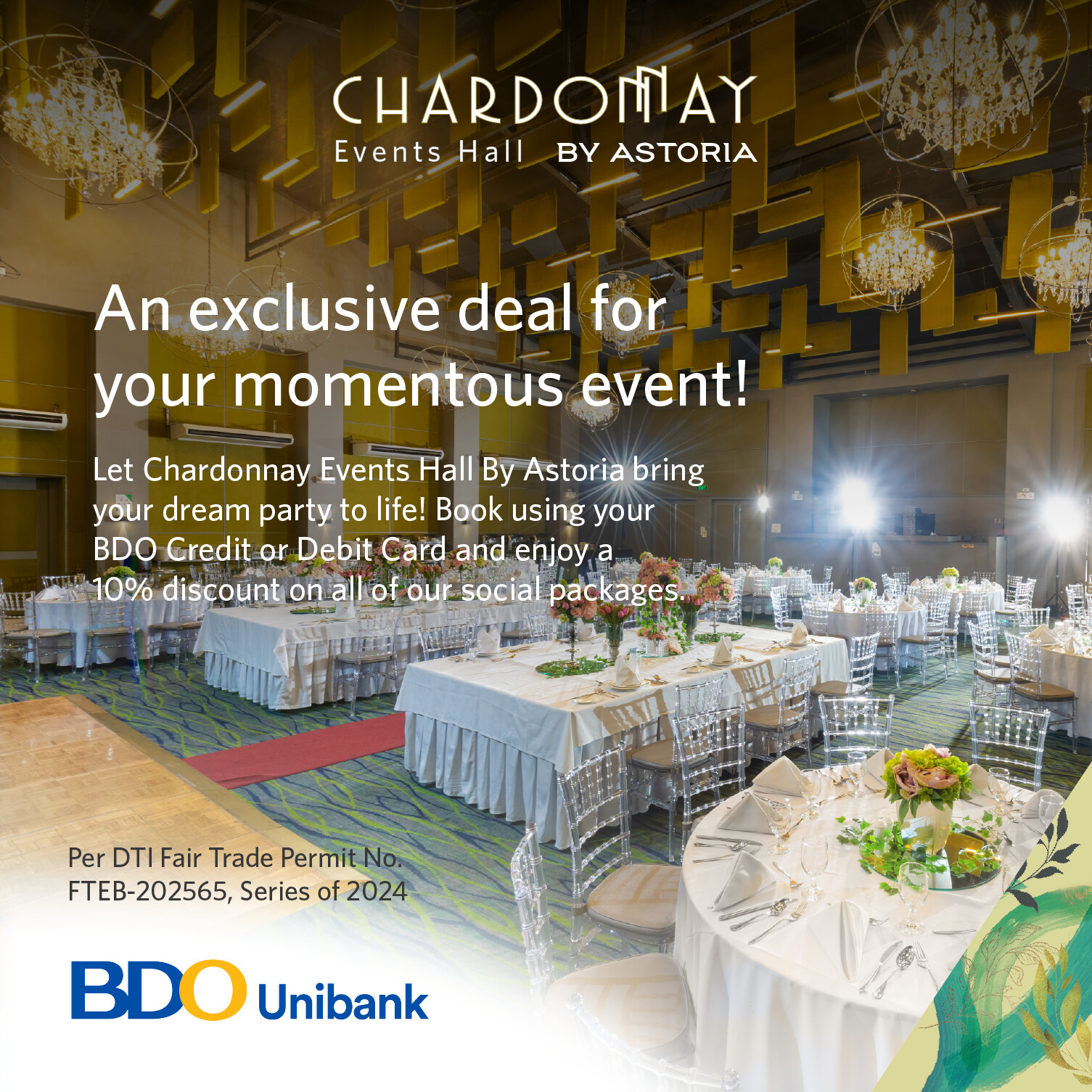 BDO Credit Cards Promo - Chardonnay By Astoria