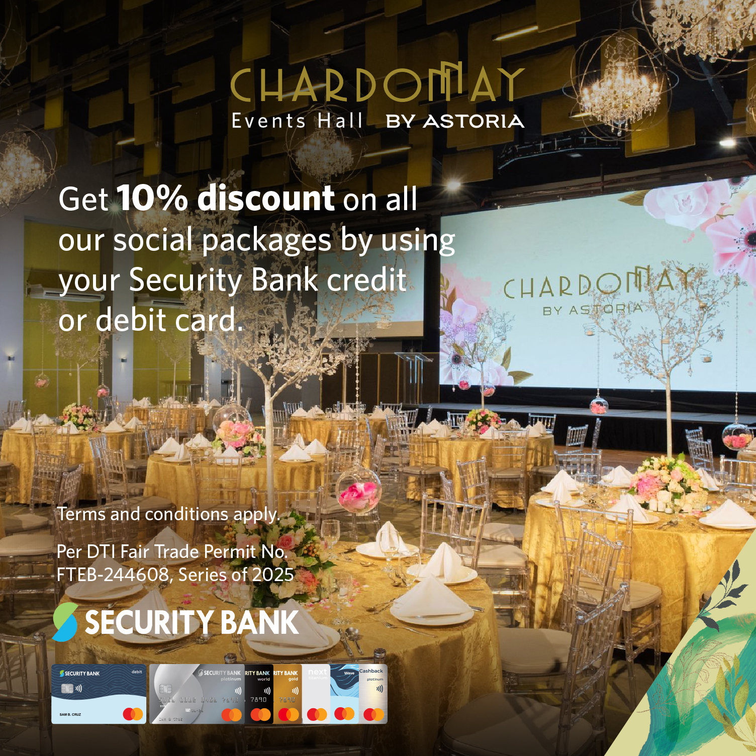 Security Bank Credit Cards Promo - Chardonnay By Astoria